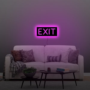 Exit Sign Light, Exit Wall Sign, Exit Sign, Exit Light, Exit Neon Sign ...