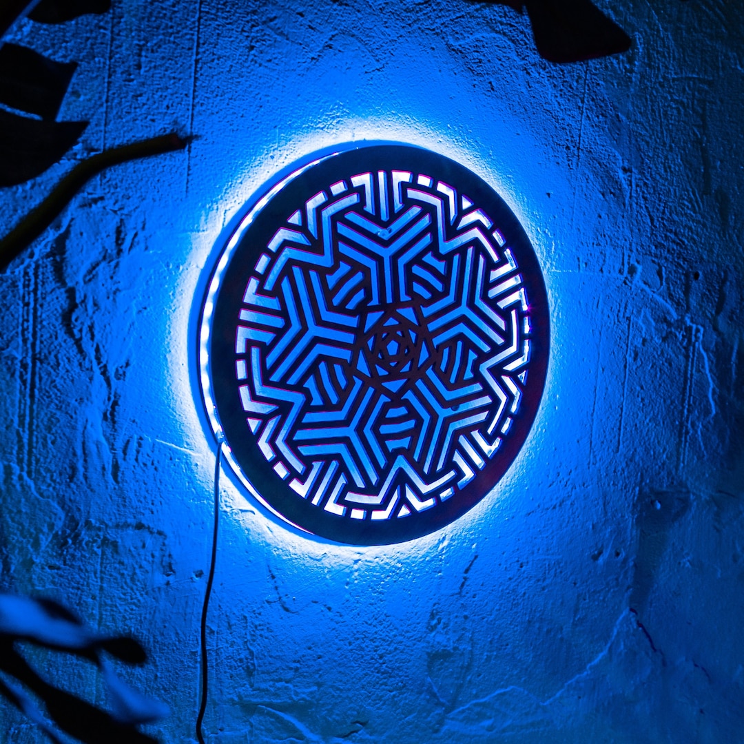 Geometric Night Light, Shadow Lamp Geometric, Geometric Lamp, Sacred ...