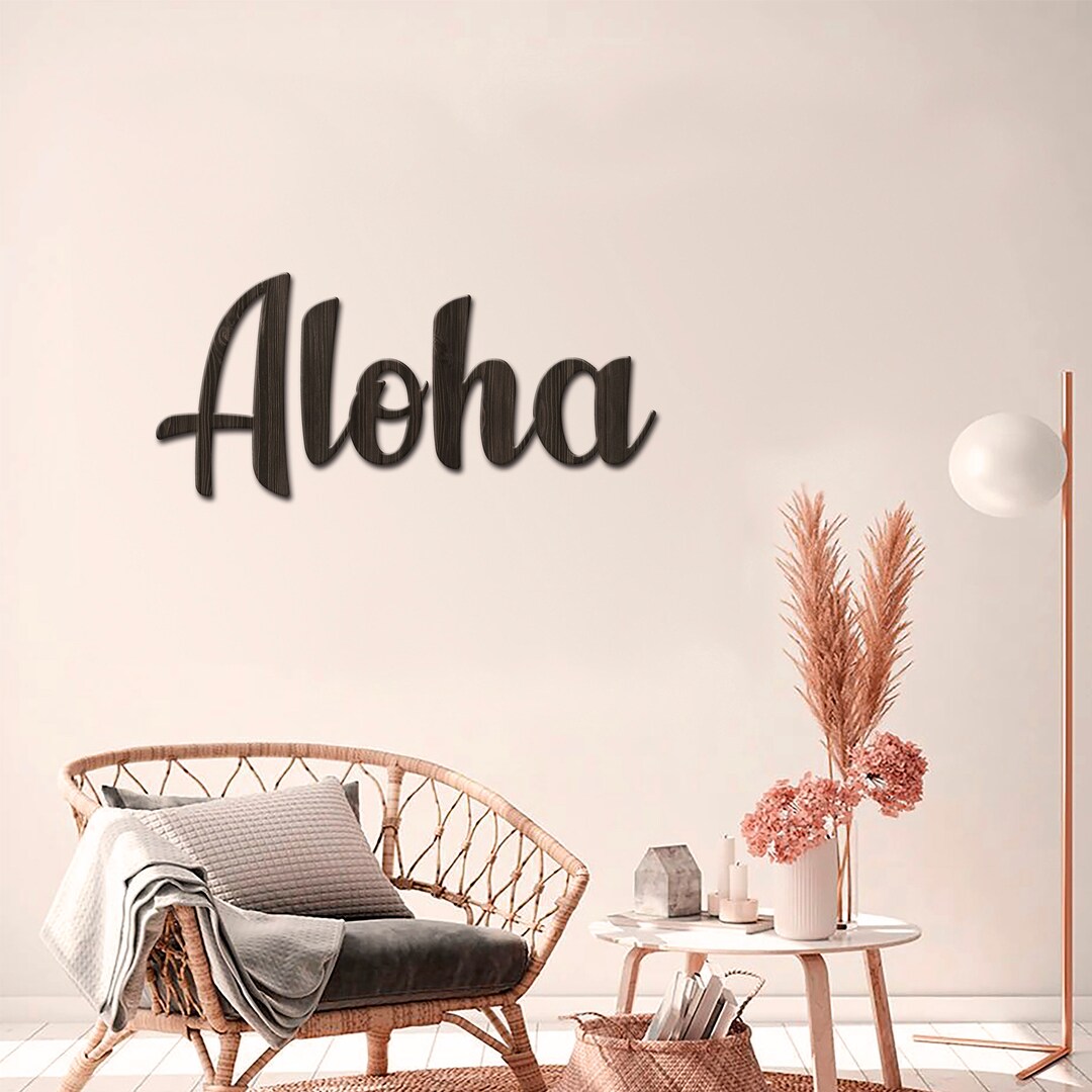 Aloha Sign Laser Cut,aloha Wall Decor,aloha Wood Sign,aloha Wooden Sign ...