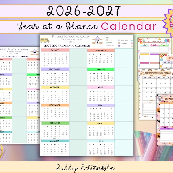 26 27 Monthly Planner - Etsy