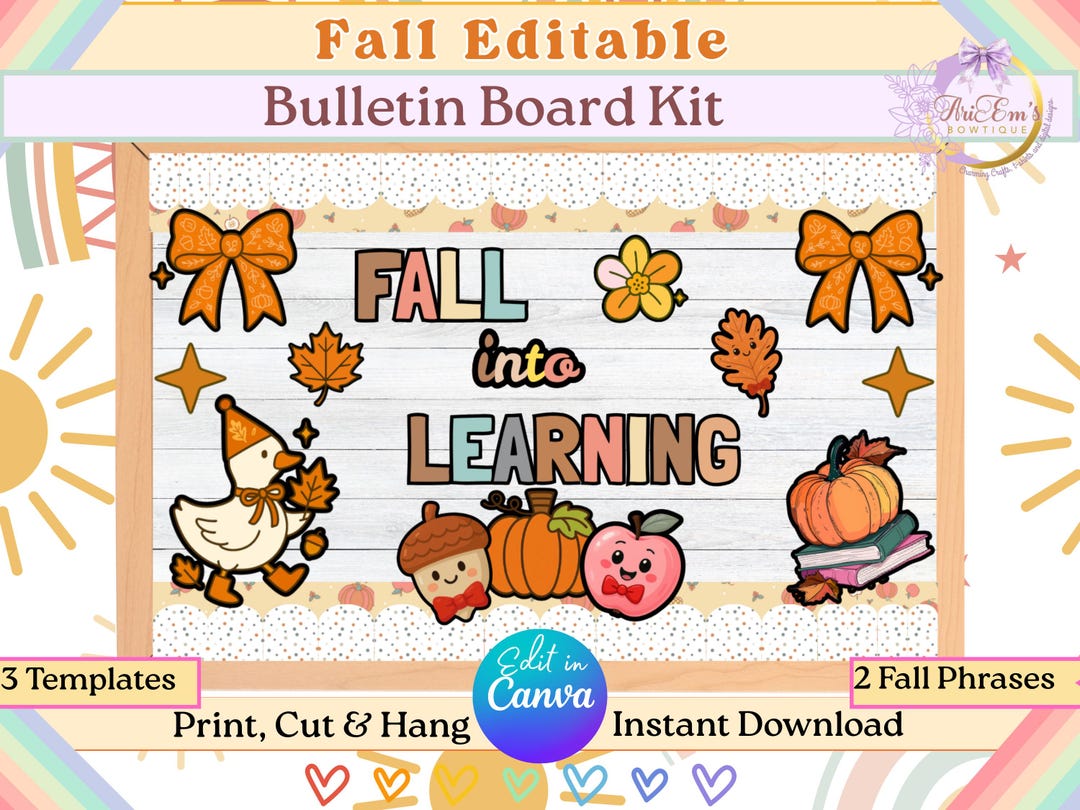 Fall Goose Bulletin Board Kit • Fall Into Learning & Be-leaf in ...
