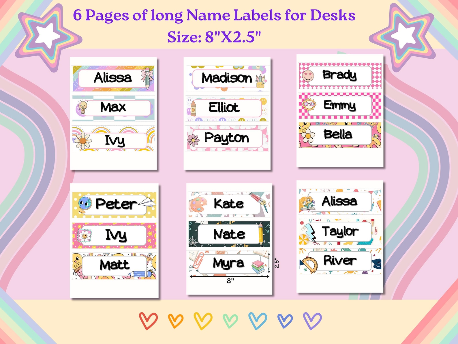 Editable Classroom Labels Canva Template | Desk Name Tags Cubby Labels ...