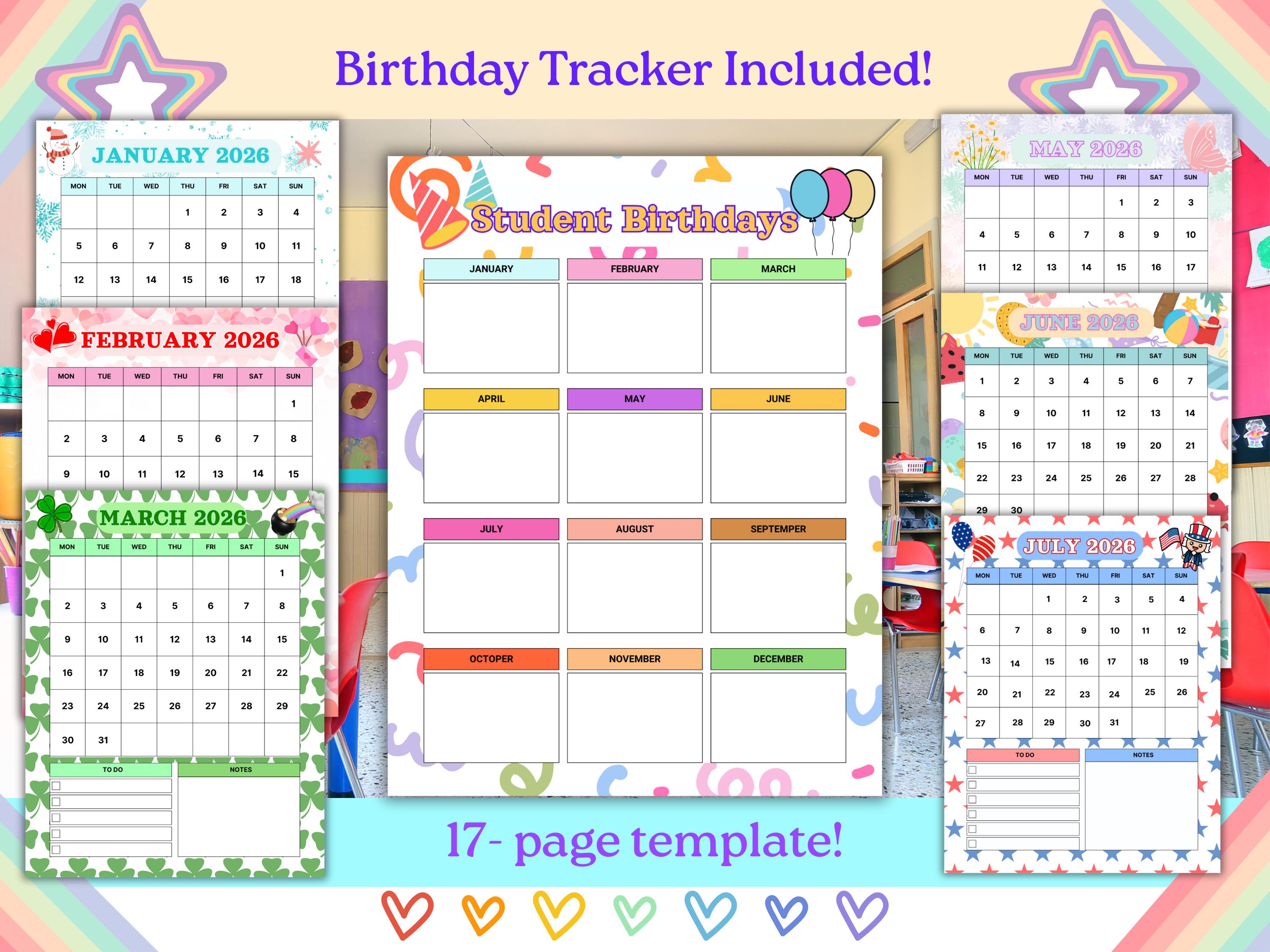 Editable Academic Calendar 2025-2027 | Year-at-a-glance Planner Canva ...