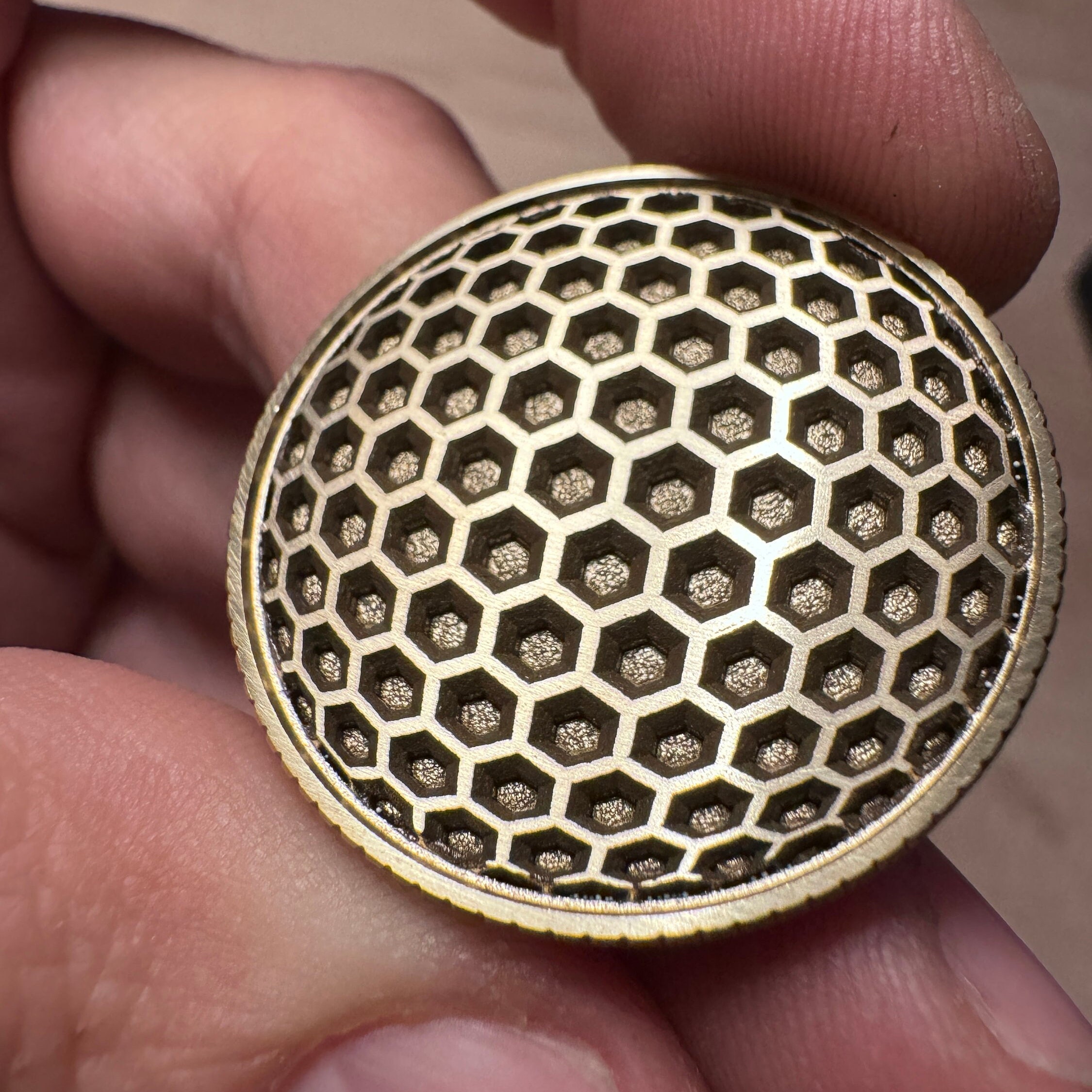 3D Honeycomb Golf Ball Coin Design for Fiber Laser Engraving - Etsy