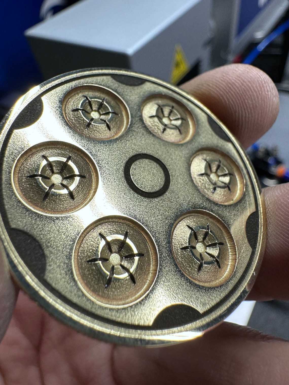 Six-shooter Cylinder for Two-sided Coin Fiber Laser Engraving - Etsy