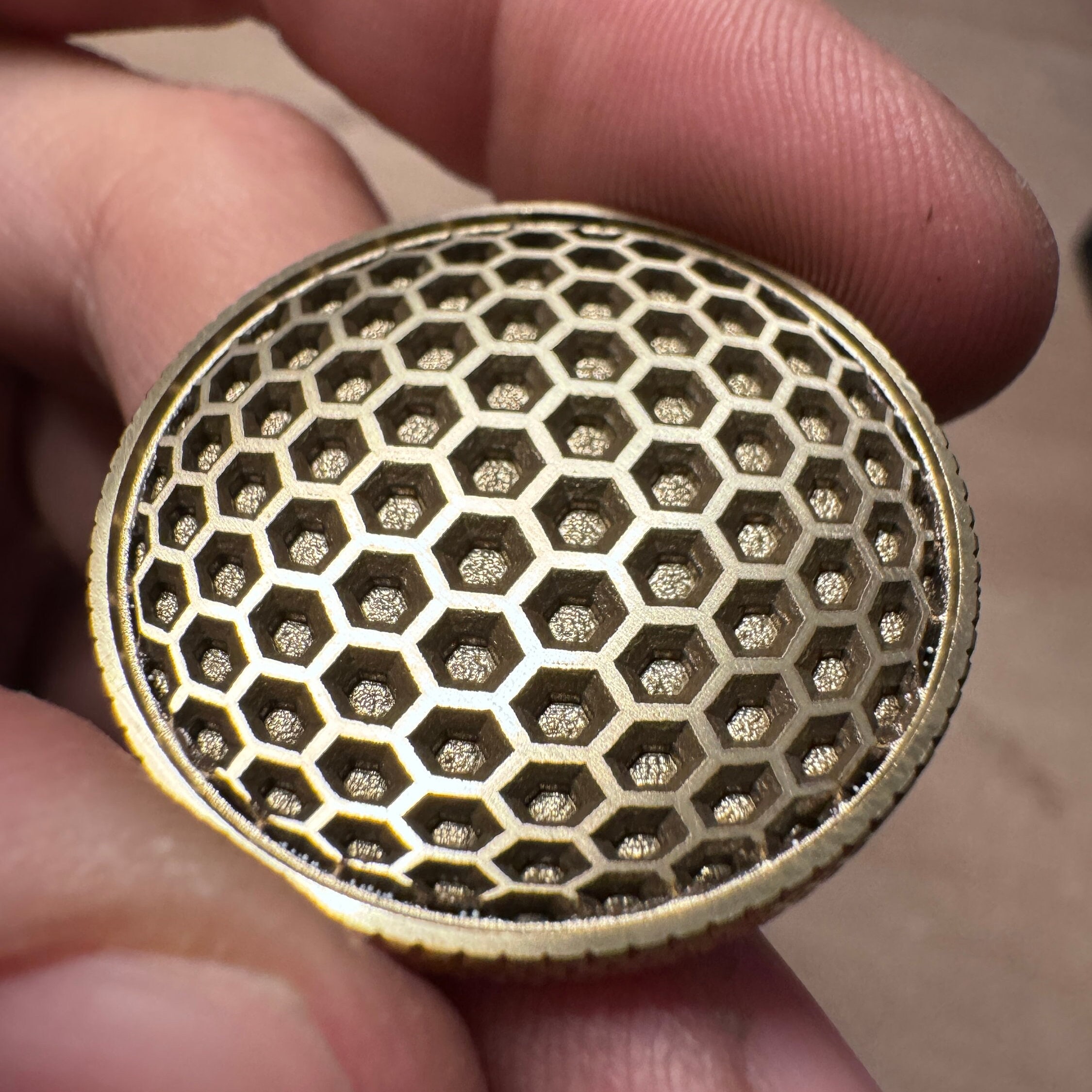 3D Honeycomb Golf Ball Coin Design for Fiber Laser Engraving - Etsy