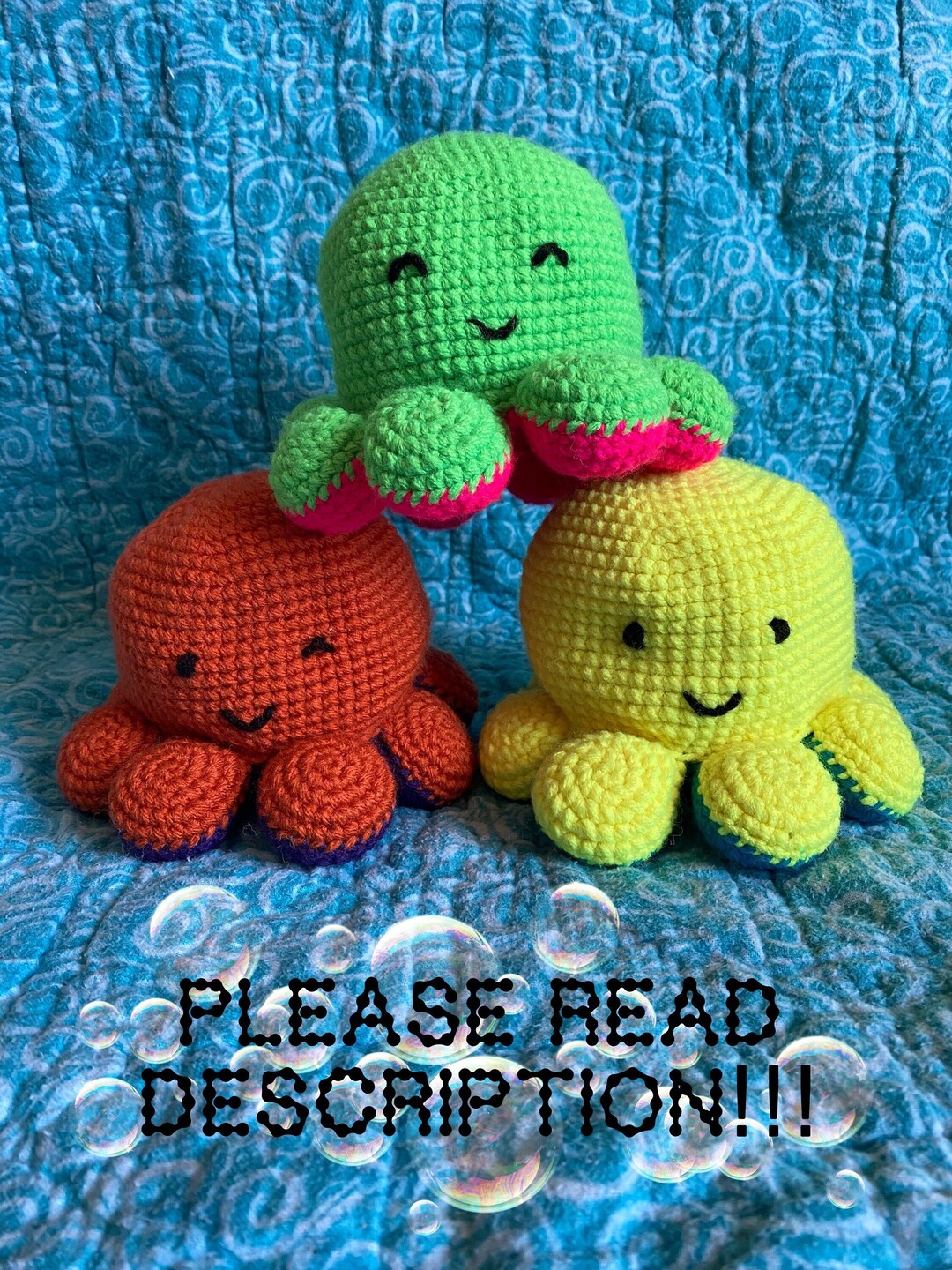 Amigurumi Reversible Octopus Plushie!! - Etsy
