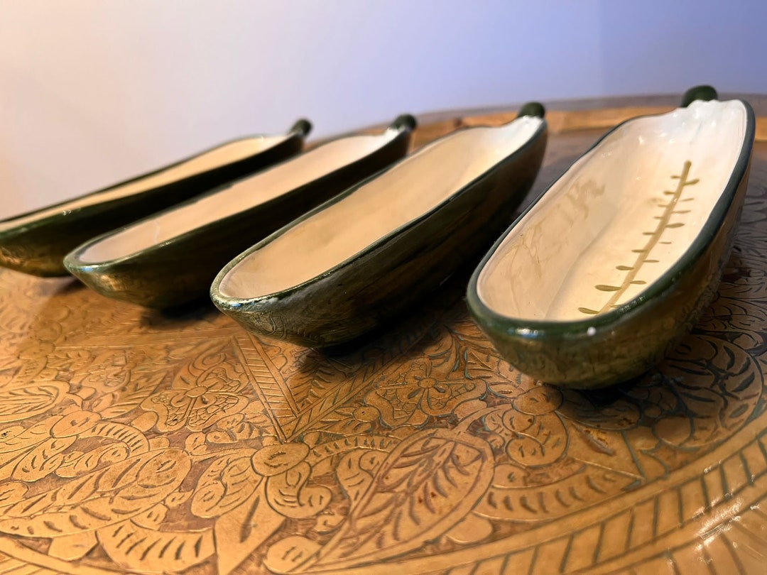 Vintage Cucumber Mini Serving Plates 03 - Etsy