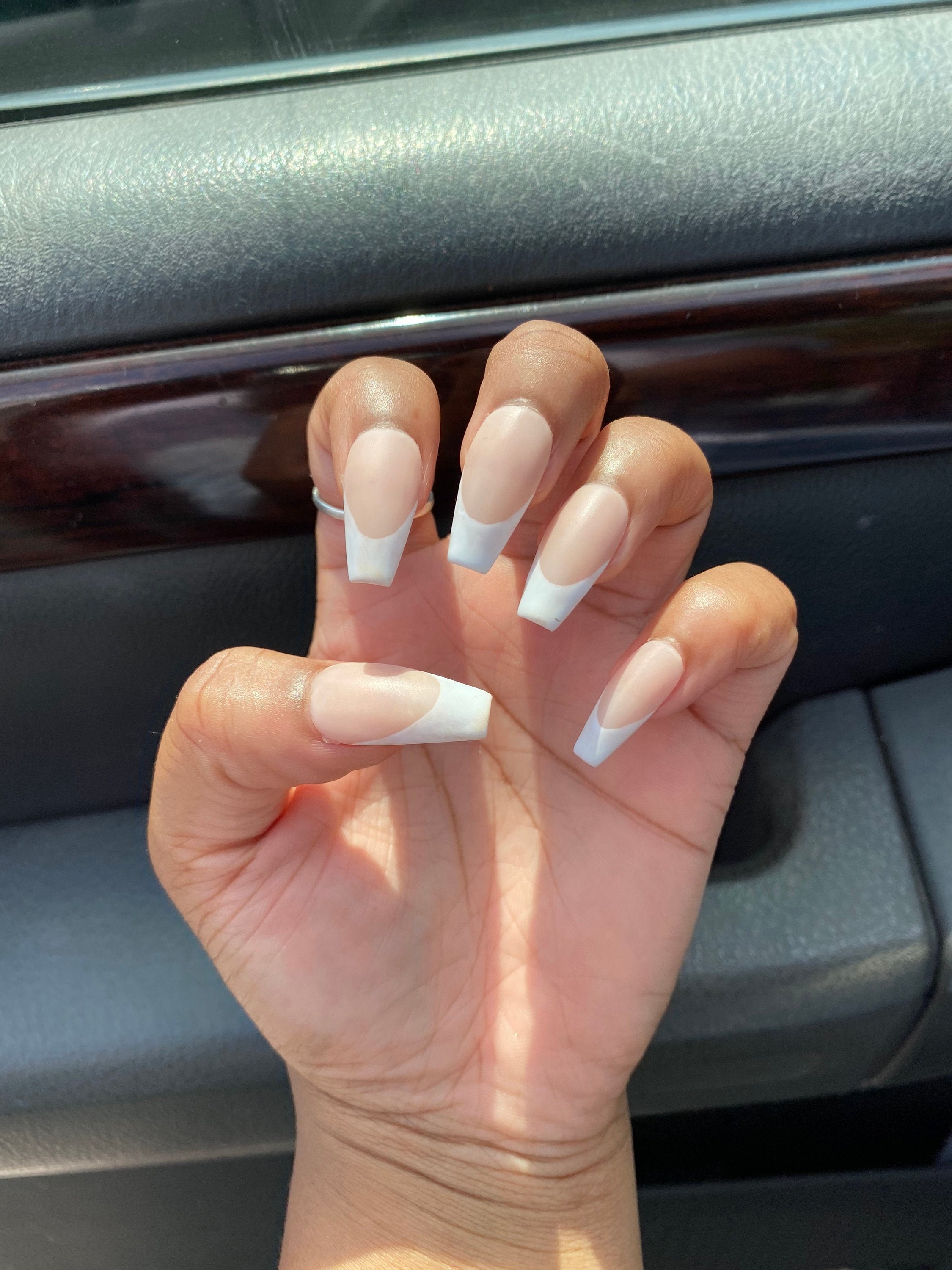 Modern Frenchy French Tip Press Ons Classic French Tip - Etsy