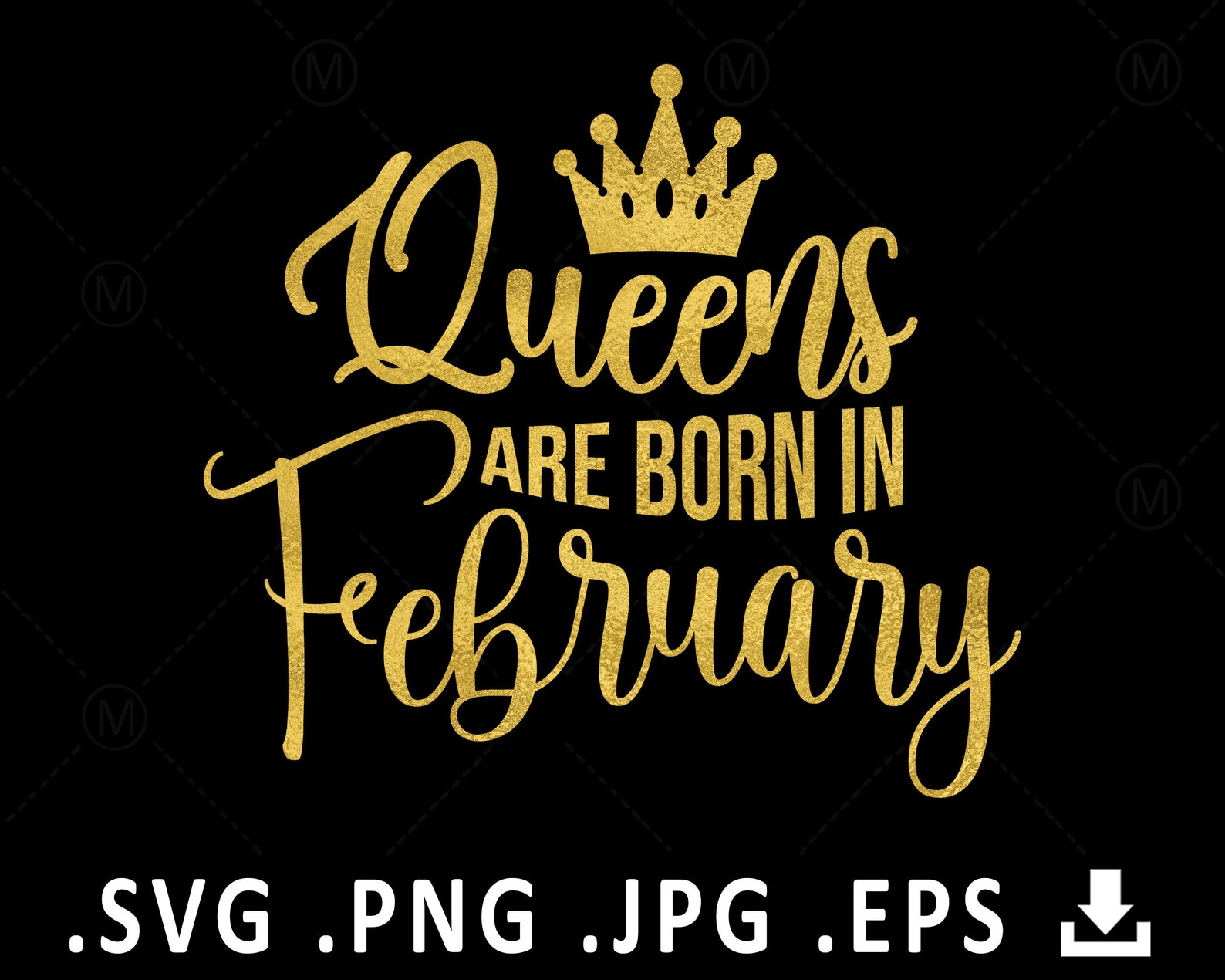 February Birthday SVG A Queen Was Born in February SVG - Etsy