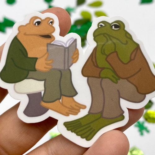 Winter Frog and Toad Vinyl Sticker | Etsy
