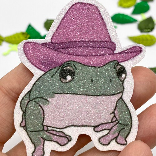 Howdy Frog Cowboy Die Cut Sticker - Etsy