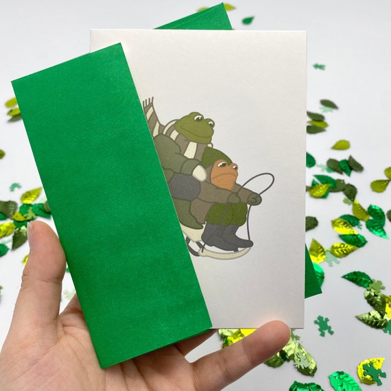 Winter Frog and Toad Card With Envelope | Etsy