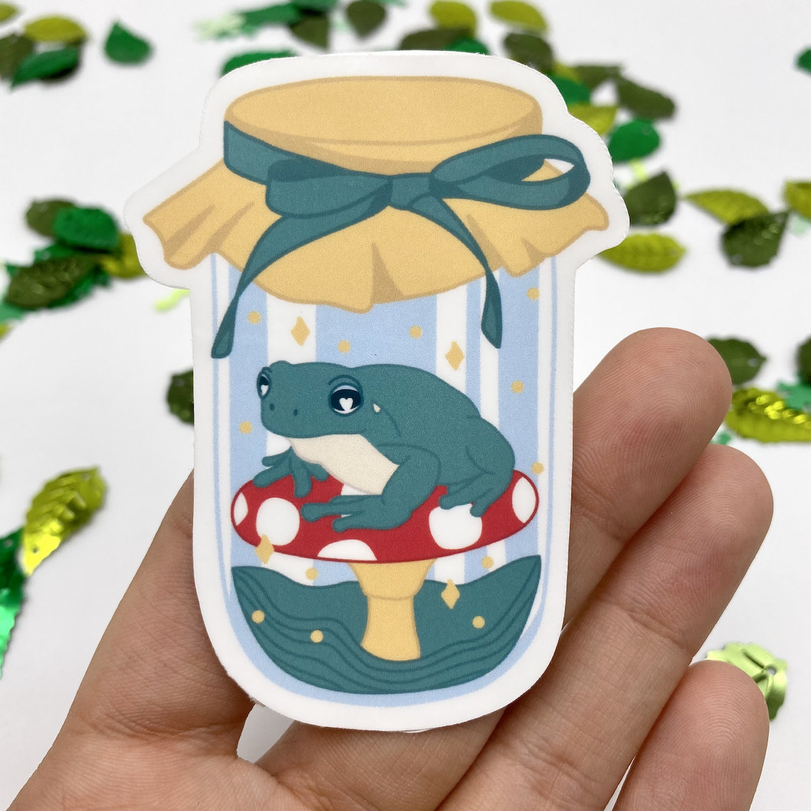Froggy in A Jar Vinyl Sticker - Etsy