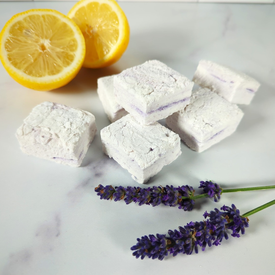 Lemon Lavender Marshmallows - Pack of 12 Bite Size Handmade (gluten ...