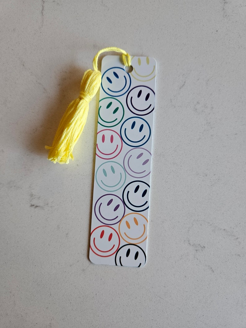 Smiley Face Bookmark - Etsy