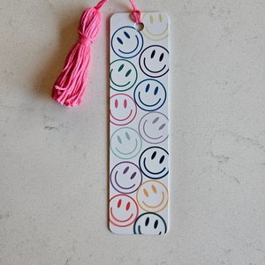 Smiley Face Bookmark - Etsy
