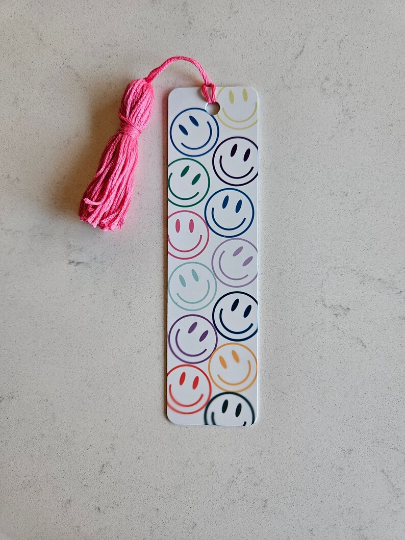 Smiley Face Bookmark - Etsy