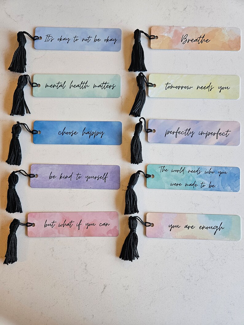 You Are Enough Mental Health Bookmark - Etsy