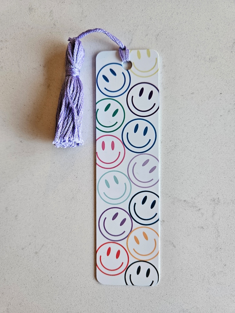 Smiley Face Bookmark - Etsy