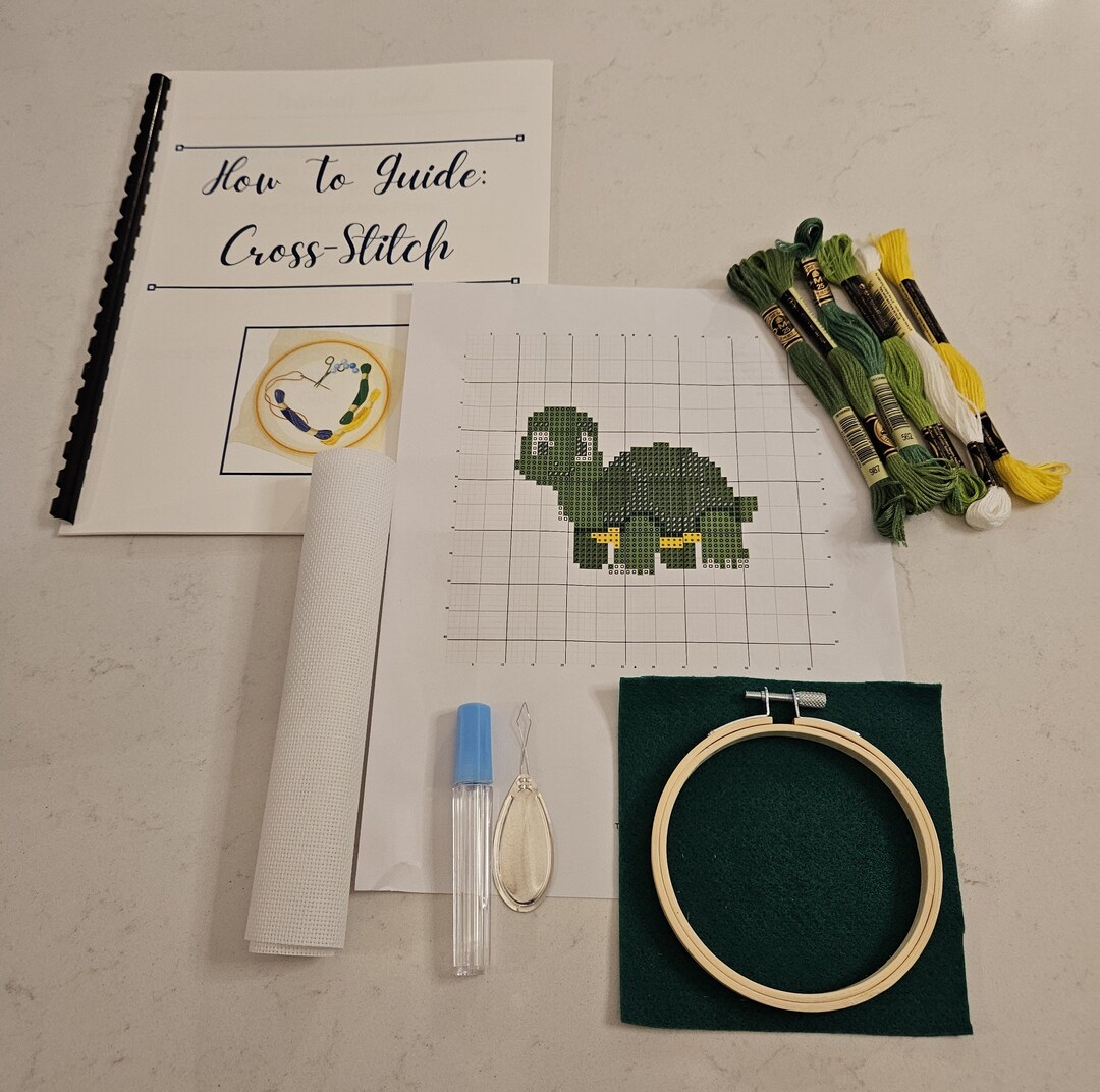 Turtle Cross-stitch Kit - Etsy