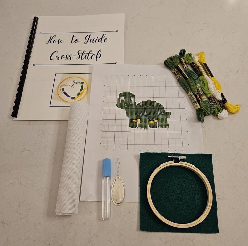 Turtle Cross-stitch Kit - Etsy