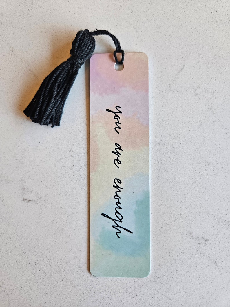 You Are Enough Mental Health Bookmark - Etsy