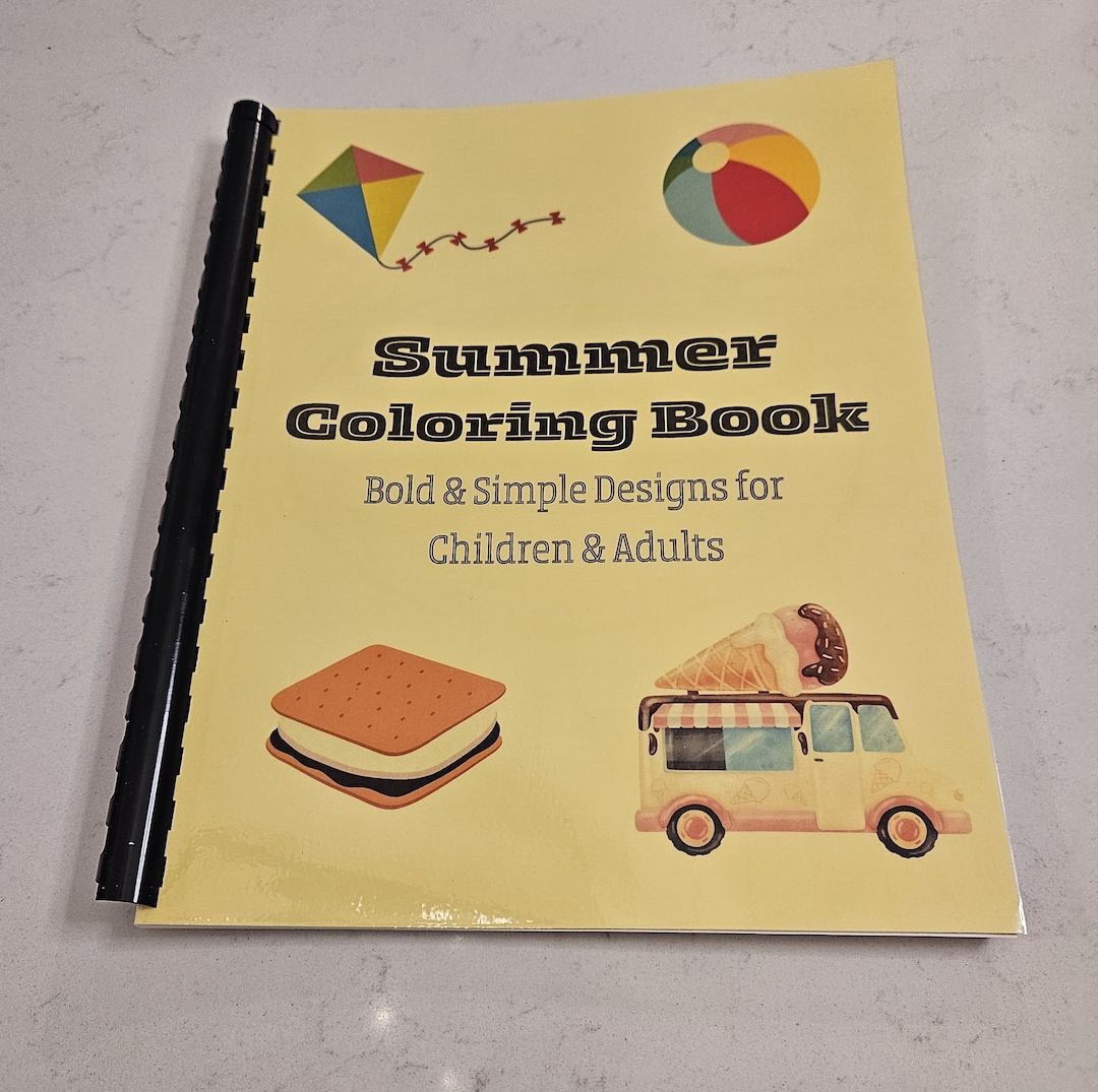 Summer Coloring Book - Bold & Simple Designs for Both Children and ...