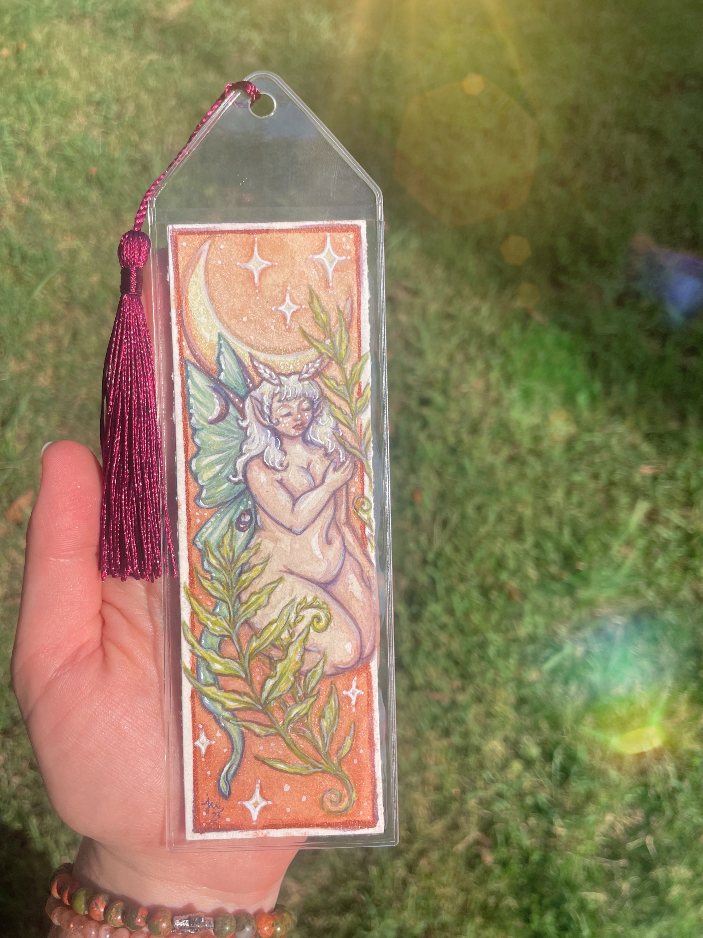 Fairy Bookmarks Hand-painted by Rising Goddess ART Fairy - Etsy