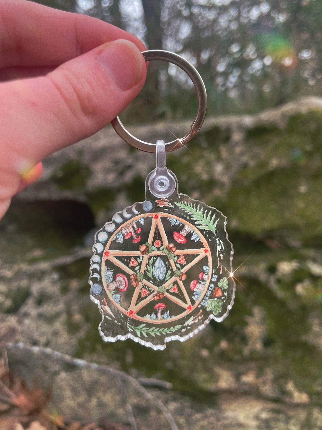 Key Chain ~ Faery/ Fairy Pentacle/pentagram | Witchy Gifts | Witch Art ...