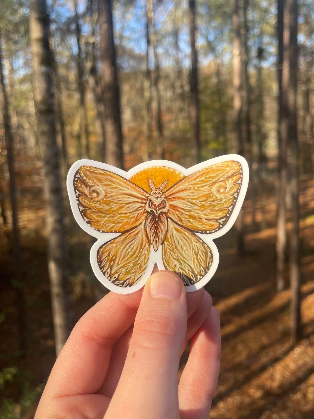Moth Butterfly Sticker - Vinyl Sticker | Gifts | Art Sticker | Moth ...