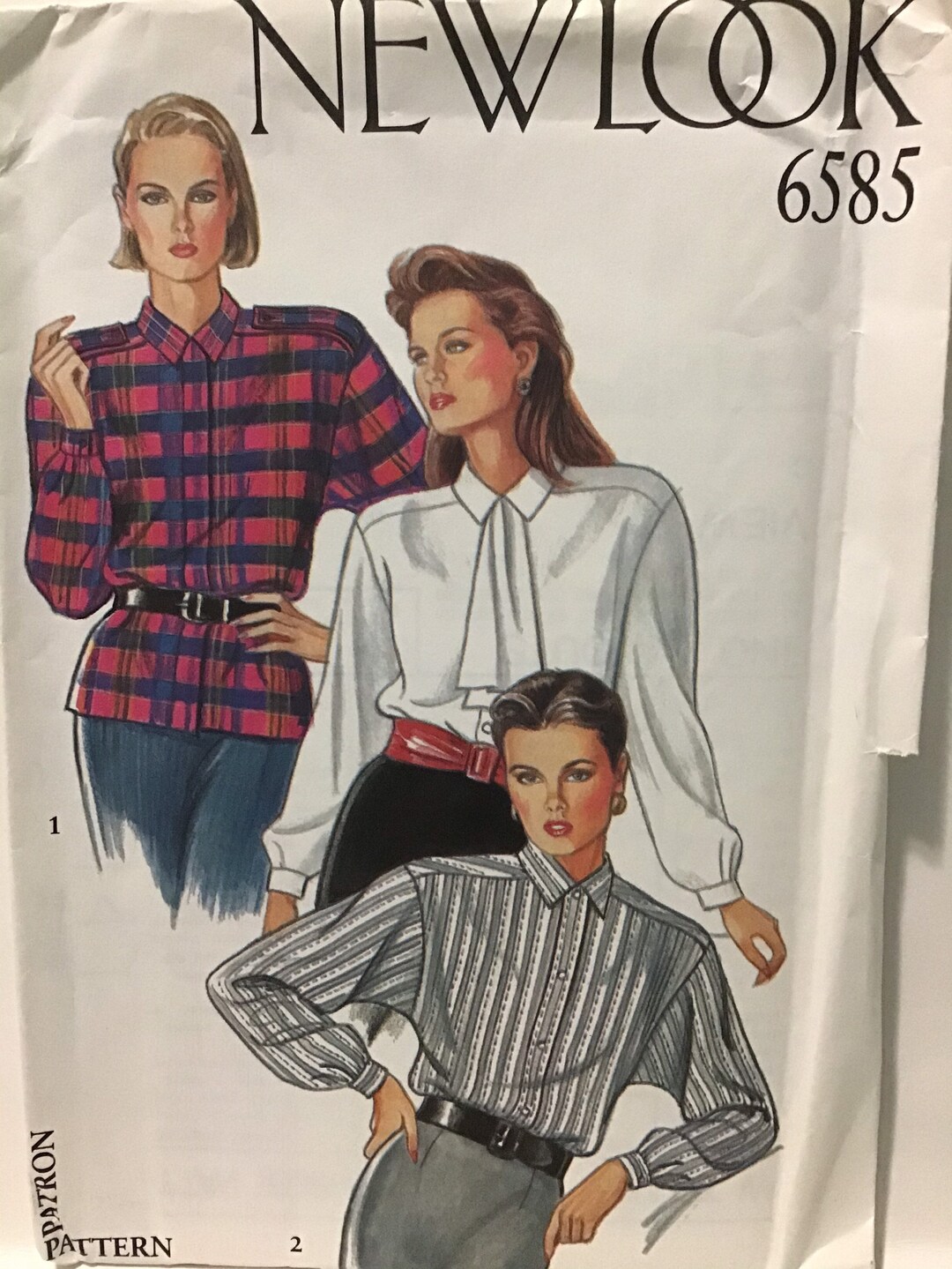 Sewing Pattern New Look 6585 Womens Blouse With Neck Tie - Etsy UK