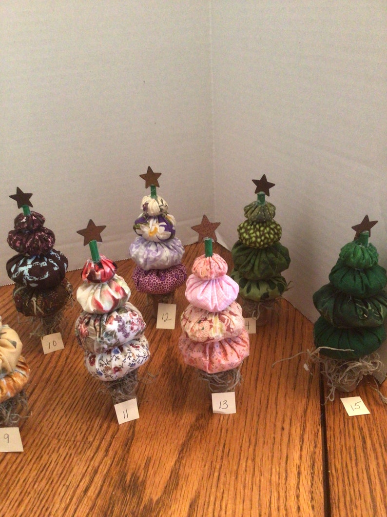 Yo-yo Fabric Tree - Etsy