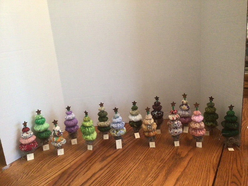 Yo-yo Fabric Tree - Etsy