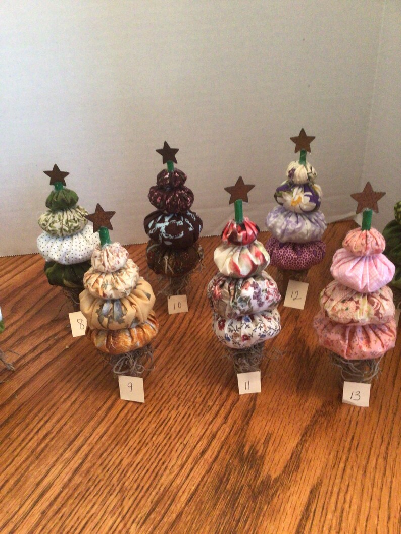 Yo-yo Fabric Tree - Etsy