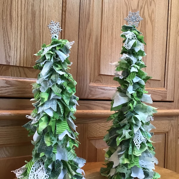 Rag Christmas Trees - Etsy