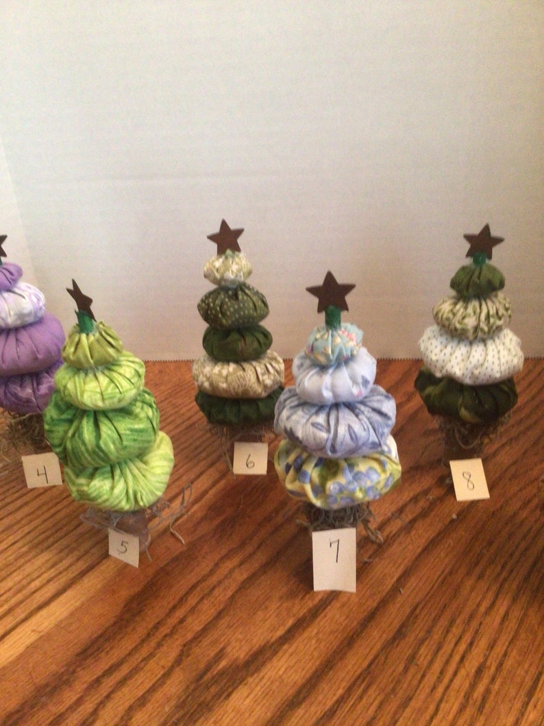 Yo-yo Fabric Tree - Etsy