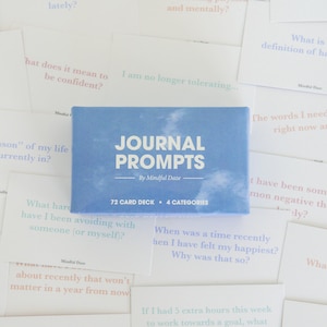 72 Card Deck Journal Prompt Cards (physical Product) - Etsy Australia