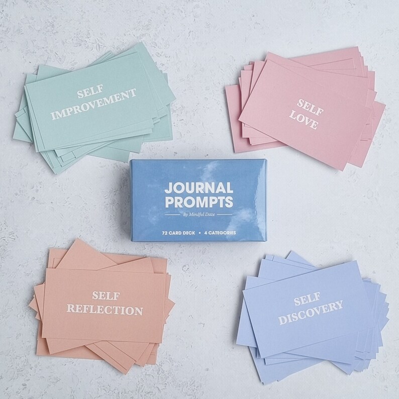 72 Card Deck Journal Prompt Cards physical Product - Etsy Australia