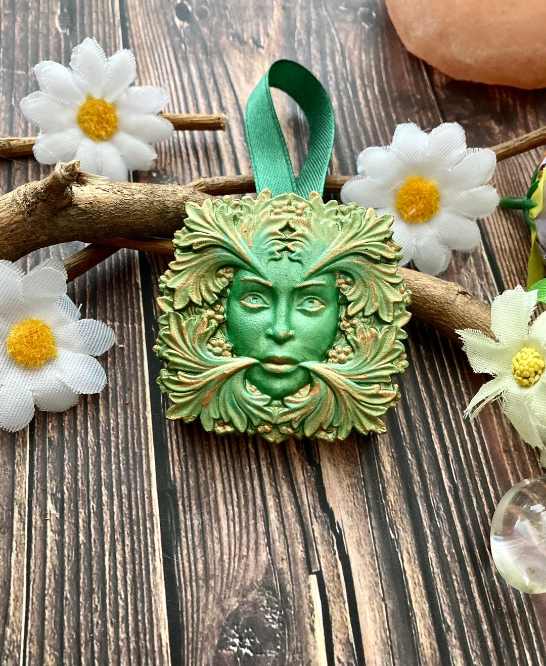 Summer Solstice Pagan Green Goddess Wall Hanging Decoration Plaque Gift ...