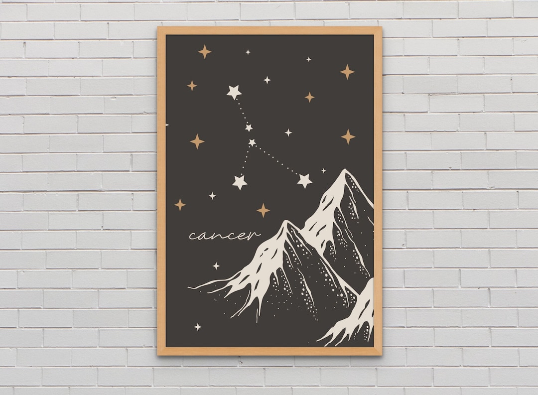 Cancer Wall Art | Zodiac Sign | Cancer Art Print | Astrology Wall Art ...