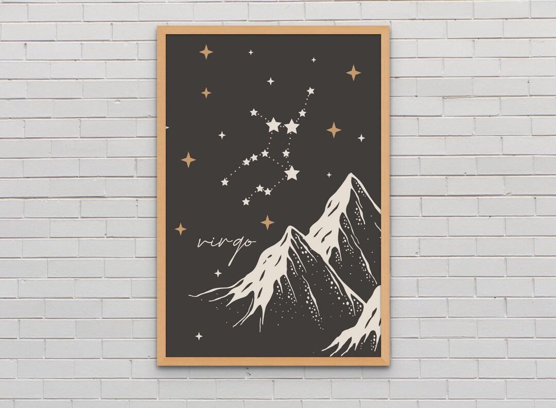 Virgo Wall Art | Zodiac Sign | Virgo Art Print | Astrology Wall Art ...