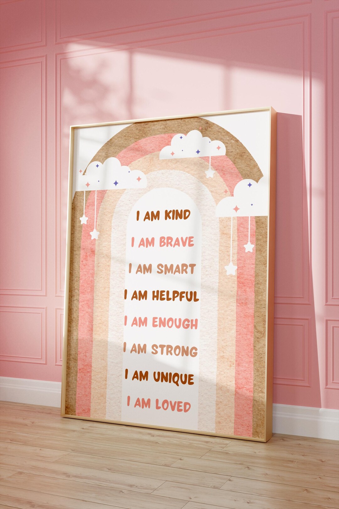 Rainbow Affirmations Art: Inspirational Nursery Decor (digital Download ...