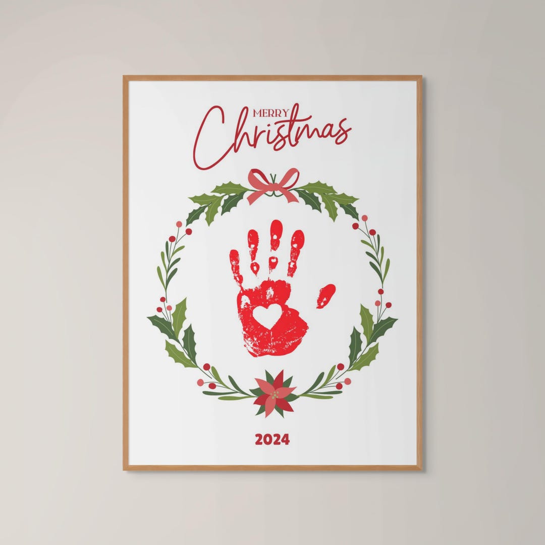 2024 Christmas Handprint Handprint Art Kids Christmas Activity ...
