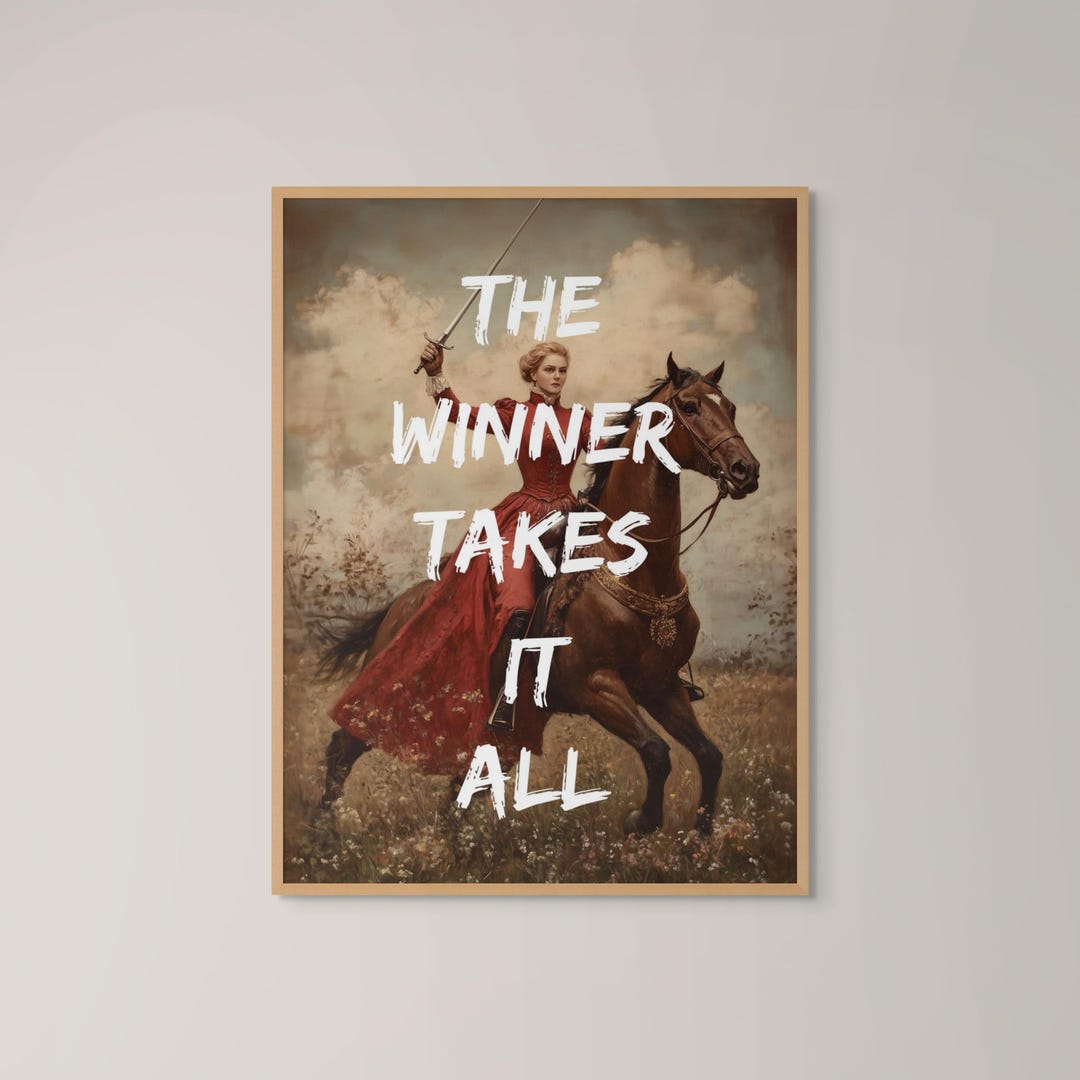 The Winner Takes It All Wall Art | Altered Art | Vintage Portrait ...