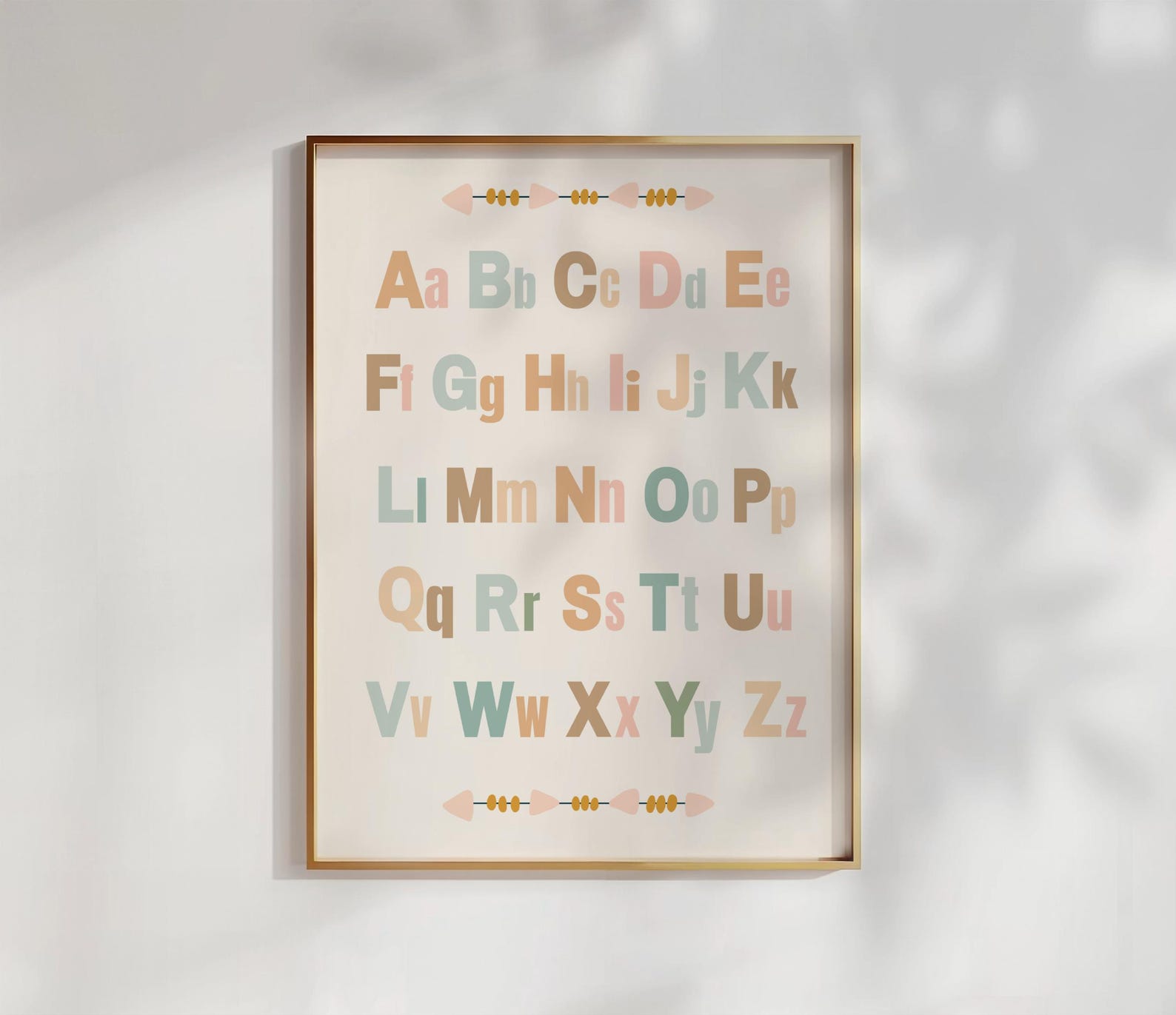Boho Rainbow Alphabet Poster: Educational ABC Wall Art (digital ...