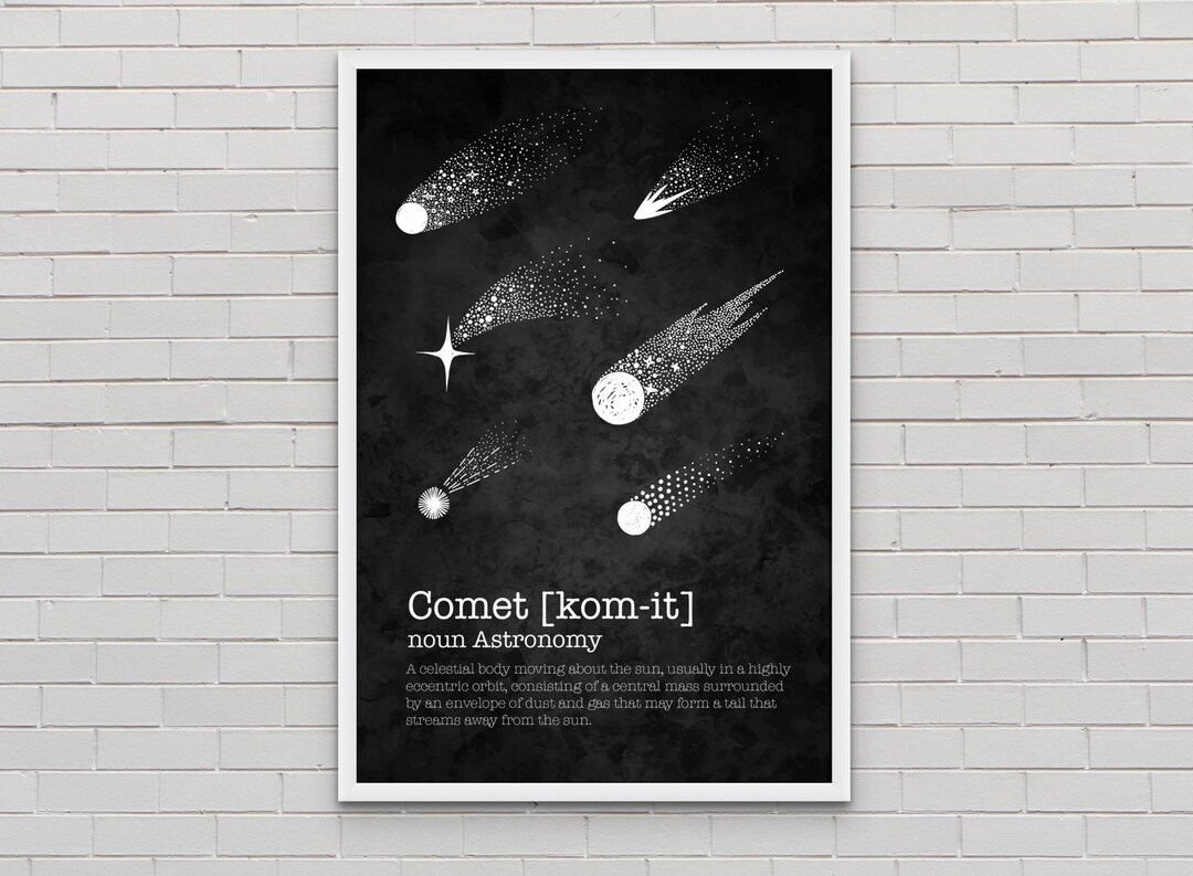 Comet Definition Wall Art | Space | Galaxy | Dictionary Art Print ...