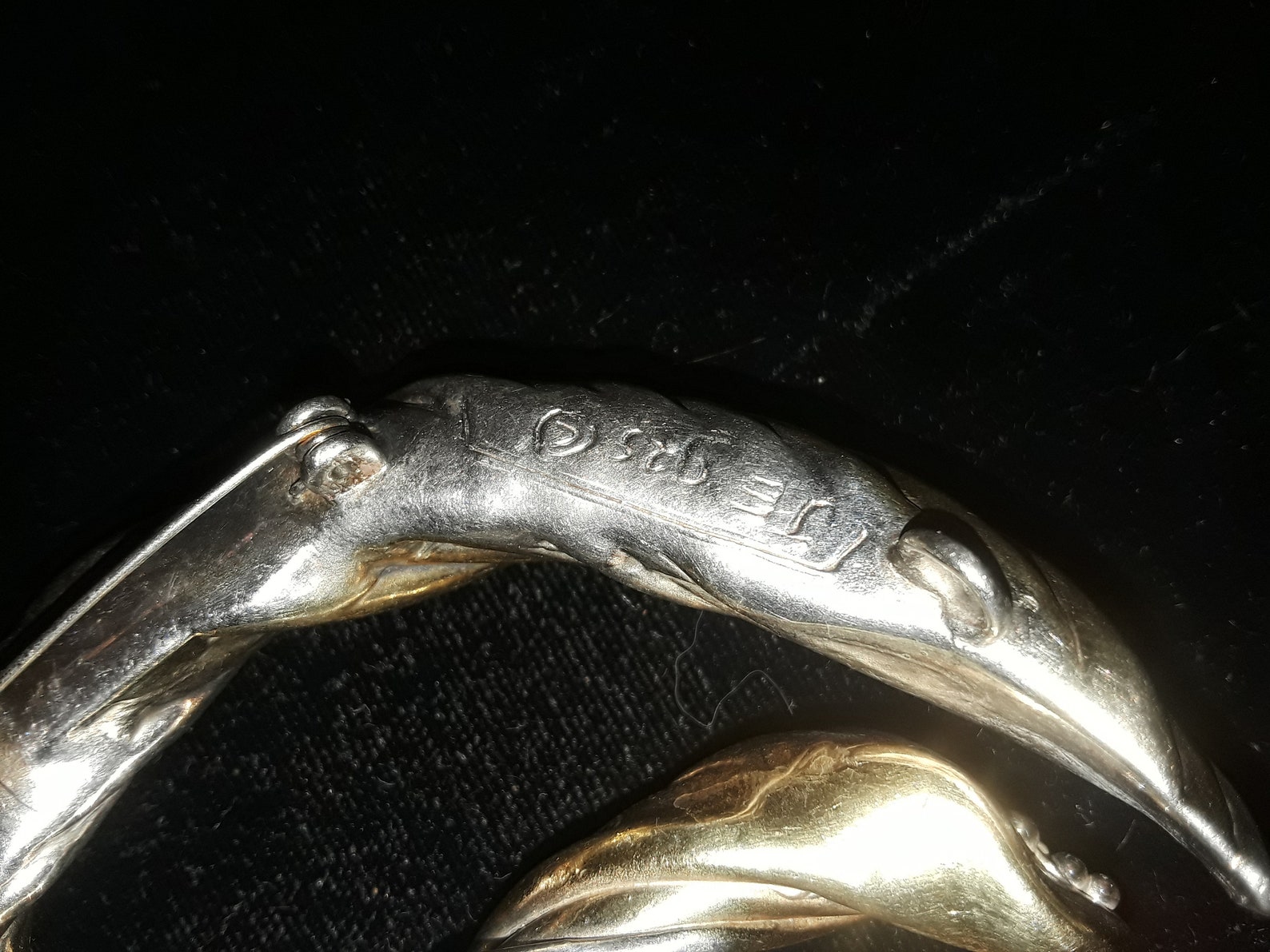 Sterling and Gold Vermeil JOE EUSTACE Zuni Artist JE Modernist Brooch ...