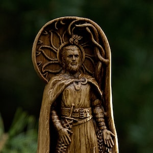 Freyr God, Viking God, Wood Carved Statue, Pagan Paganism God, Altar ...