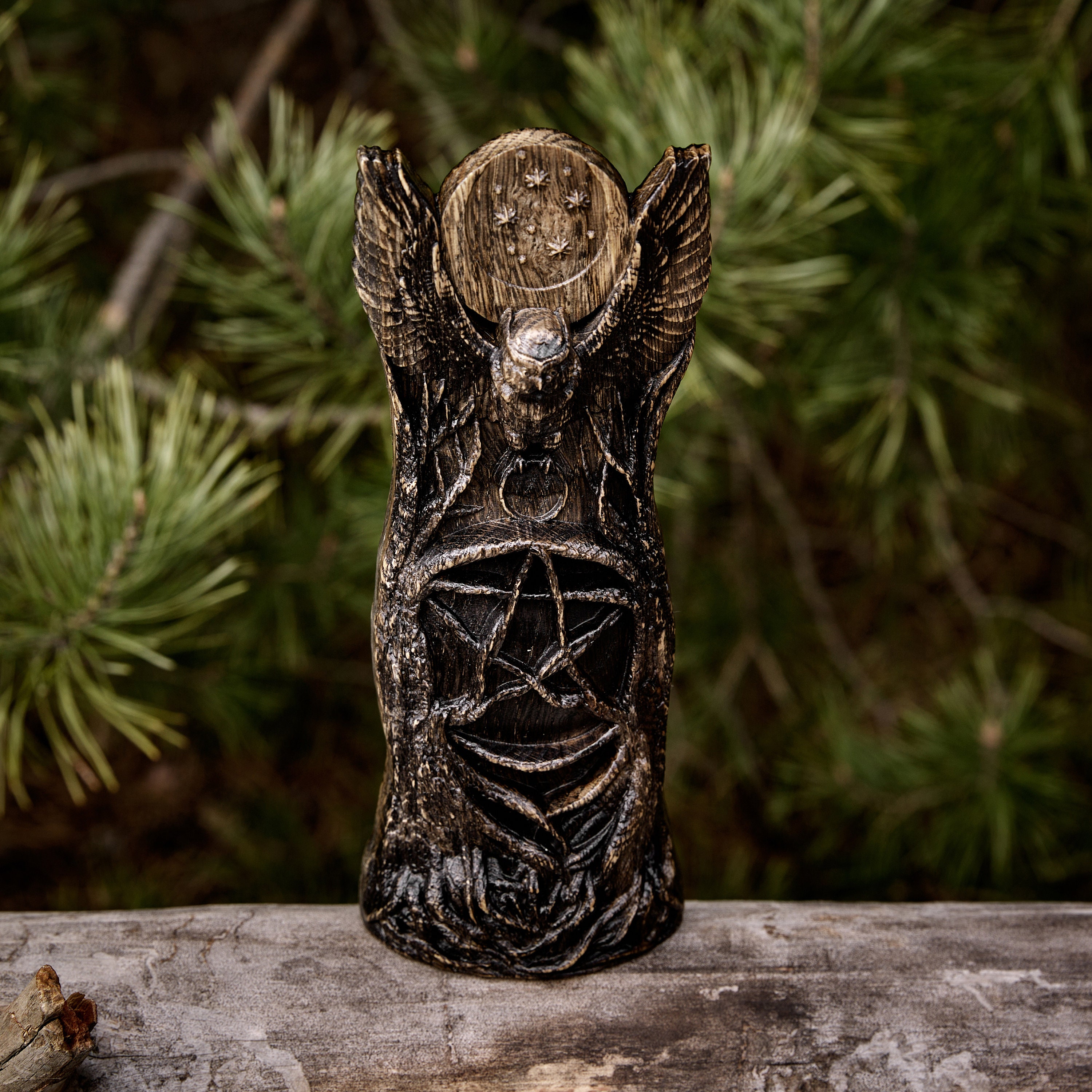 Hecate's Owl Statue, Greek Goddess, Pagan Altar Sculpture - Etsy